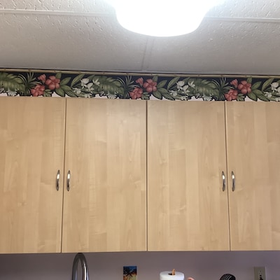 Nautical Living Wallpaper Border, Green Blue Tropical Beach Scene ...