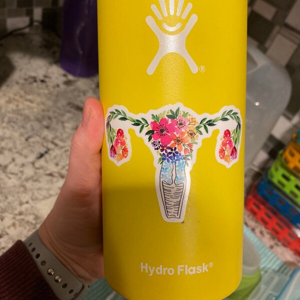 Anatomical Uterus Floral Vinyl Decal Sticker. Laptop Sticker. Nurse ...