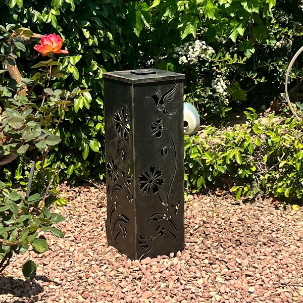 Tree Address Column, Address Sign, Lighted Garden Pillar - Etsy