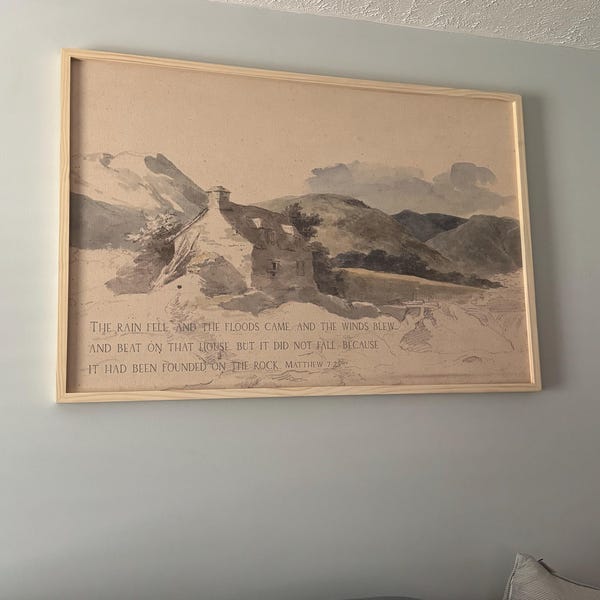Bible Verse Wall Art | Christian Wall Art | Extra Large Vintage Wall ...