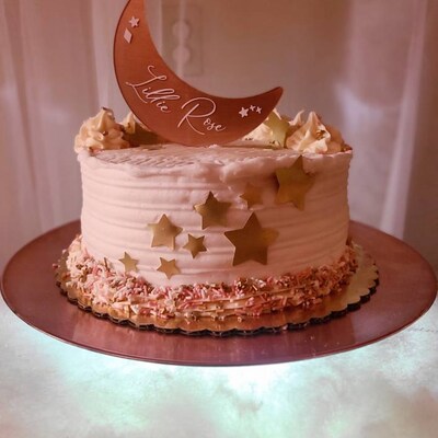 Custom Acrylic Star and Moon Cake Topper Personalized Acrylic Cake ...