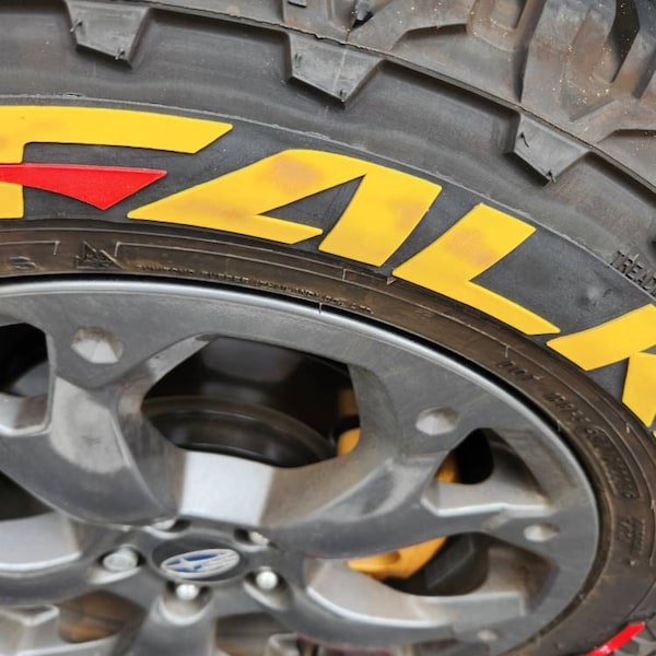 Permanent Bridgestone Tire Lettering Stickers White Stripe 1.25 Letters ...