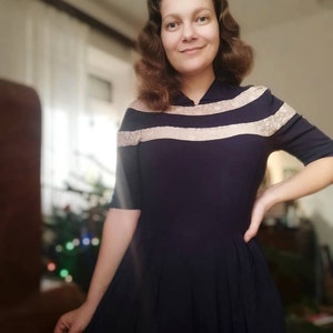 1990s CURTAIN CALL Vintage Dress XXS Cobalt Electric Blue Duo Chrome ...