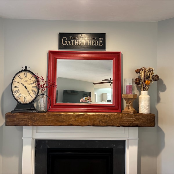 Rustic Slip Cover for Existing Mantel - Custom Sizes - Rustic Barn Wood ...