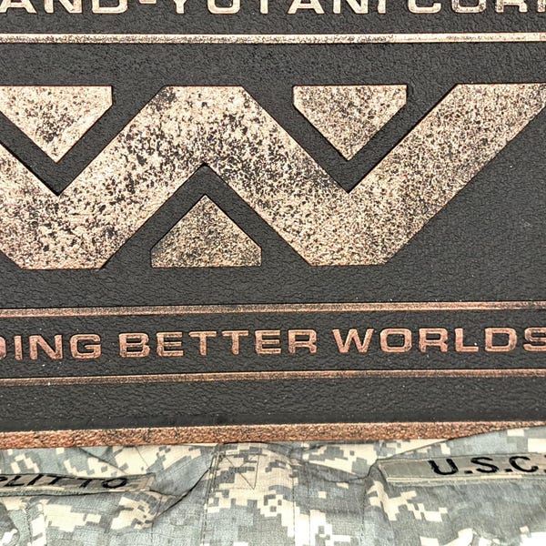 Alien Xenomorph Movie Gift. Weyland Yutani 3D Printed Sign. - Etsy