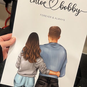 Personalised Couple Print Couples Gift Gift for Her - Etsy