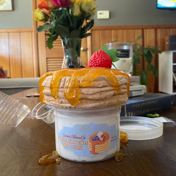 Buttermilk Pancakes Glossy Slime Kit: DIY Clay, Syrup, and Fruit - ASMR ...