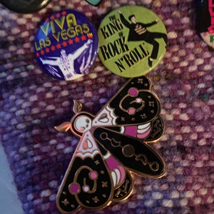 Pink Interstellar Moth Enamel Pin - Etsy