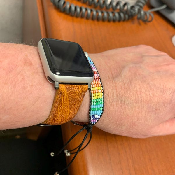 Brown Alligator Apple Watch Ultra Band: Custom Leather Strap for Sizes ...