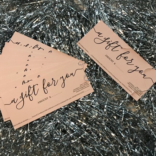 Printable Gift Certificate Template, Gift Card Maker, Simple Rustic ...