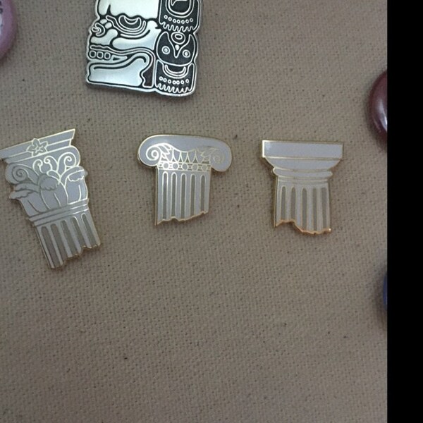Classical Column Pin Set - Mythology Architecture Art History ...