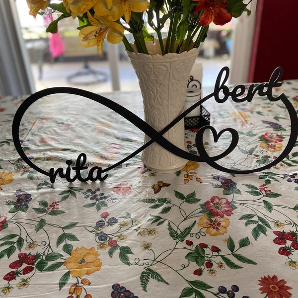 Personalized Metal Infinity Sign, Anniversary Gift, Newly Engaged Gift ...