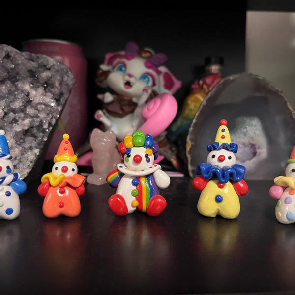 Mini Clown Handmade Figurine - Etsy