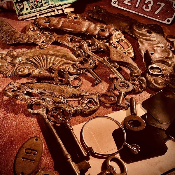 Vintage Fire Box Numbers Red Tags Metal Tag - Favorite Numbers ...