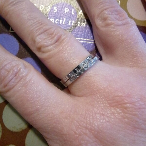 Custom Ring Personalized Ring Your Words Ring Custom Text Ring ...