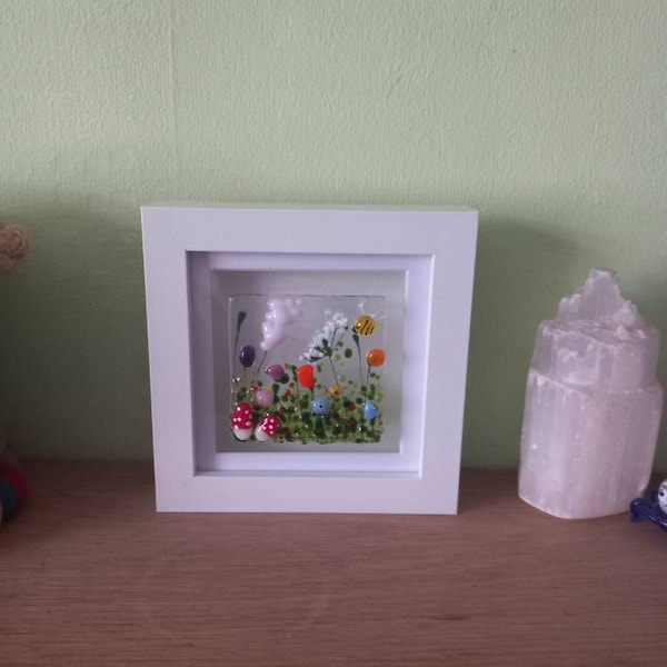 Mini Fused Glass Picture in a Boxed Wood Frame - Etsy