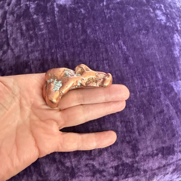 PURE COPPER NUGGET 2 1/2" 4-6 Oz Large Native Float Copper Raw Rocks ...