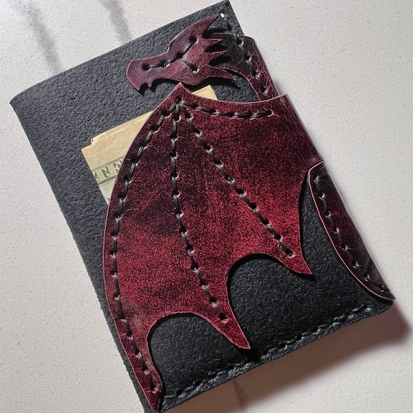 PDF & DXF Leather Dragon Card Holder - Dragon Wallet - Etsy