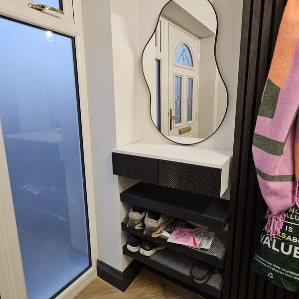 Vanity Table Floating Dressing Table Floating Shelf With Drawers ...