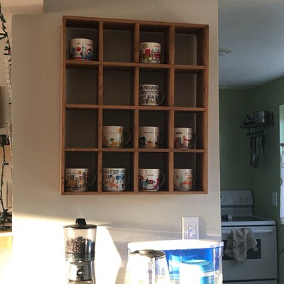 Coffee Cup Storagecoffee Mug Display Shelfcoffee Cup Shelfwooden ...