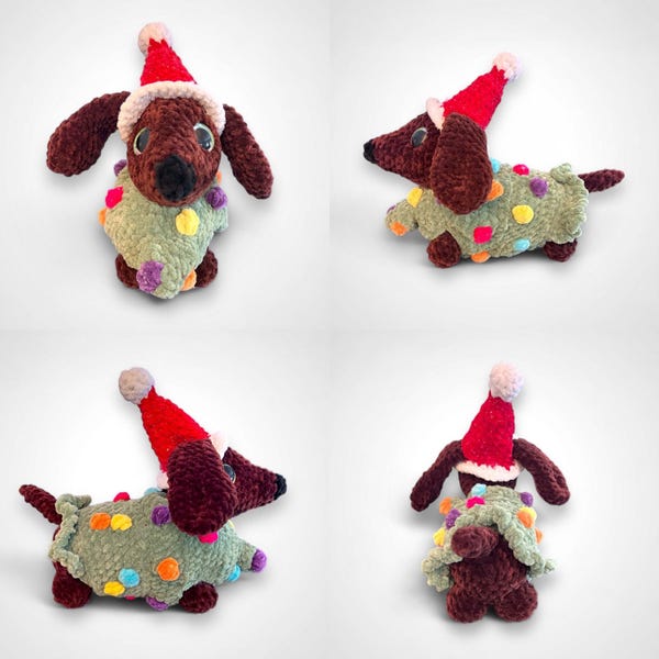 Christmas Dog Crochet Pattern - Etsy