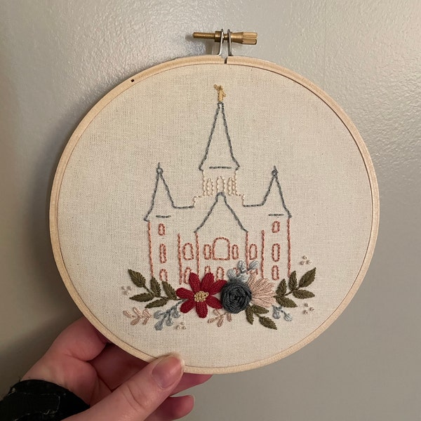 Provo City Center Utah LDS Temple Hand Embroidery Pattern, Digital ...