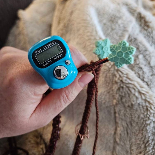 Digital Row Counter Ring Knitting Crochet Tracker Finger Thumb Project ...