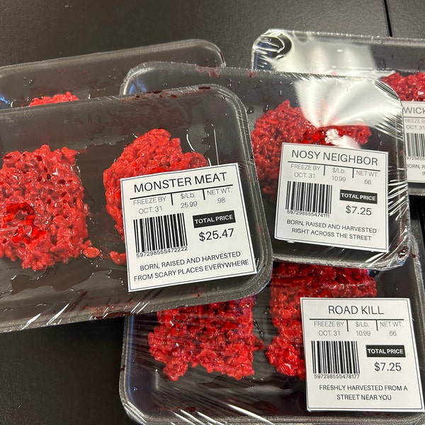 Printable Fake Meat Labels Halloween Prank, Funny Fake Food Labels ...