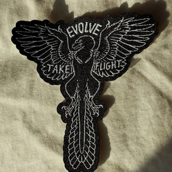Dilophosaurus Paleo Punk Jacket Patches, Natural History Paleoart ...