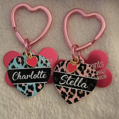 Dog Tag Split Ring, Heart Split Ring, Dog Tag Clip, Tag Clip, Pet Tag ...