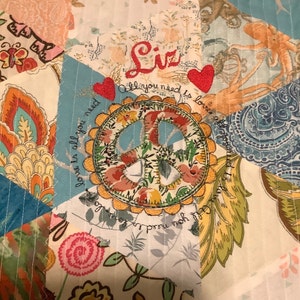 APPLIQUÉ Peace-signs With Text 5 Appliqué Machine Embroidery Designs ...