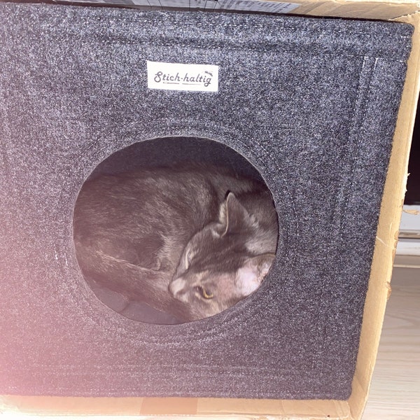 Felt Cat Cave Fits Into Ikea Expedit and Kallax, Cat Cube, Felt Cat Bed ...