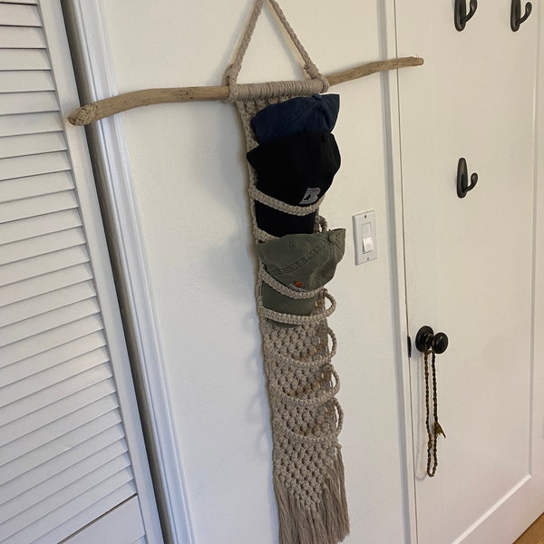 Macrame Baseball Cap Hanger PDF Pattern Tutorial With Knot Guide ...