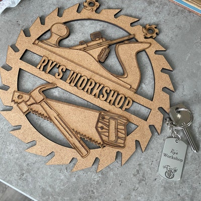 Personalised Workshop DIY Sign,tools Plaque,gift for Him, Present,gift ...