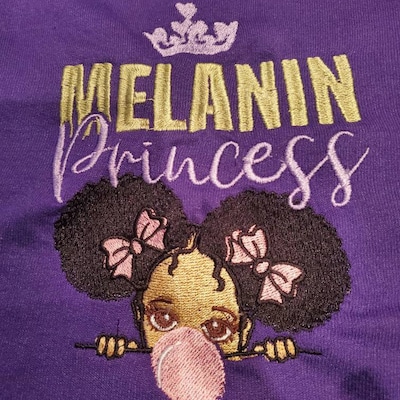 Black Girl Embroidery Design, 4 Sizes, Instant Download - Etsy