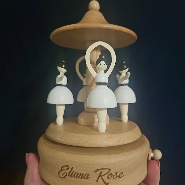 Personalized Musical Carousel, Christmas Music Box Gifts, Custom ...