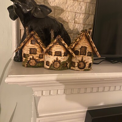 Fairy House Hand Made One of a Kind Made Out of Wood Fairy Garden Gnome ...