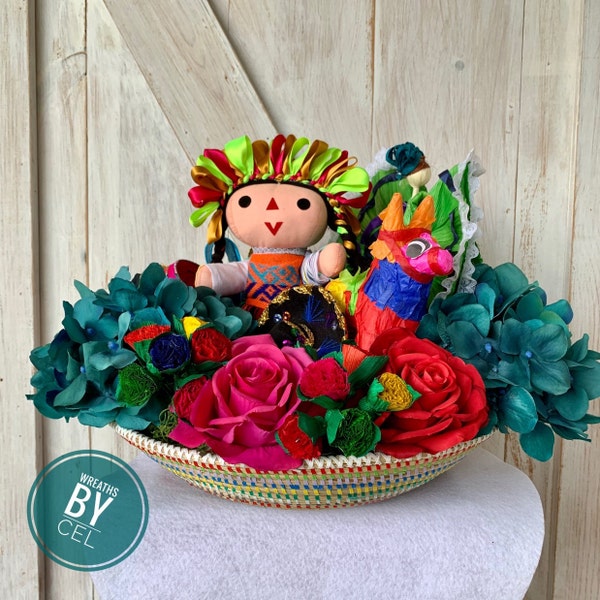 Folding Hand Beaded African Wood Table, Brushed Metal Accent, Mythical ...