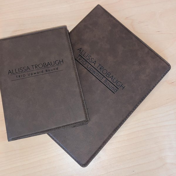 Engraved Flapped Portfolio, Personalized Laser Engraved Portfolio ...