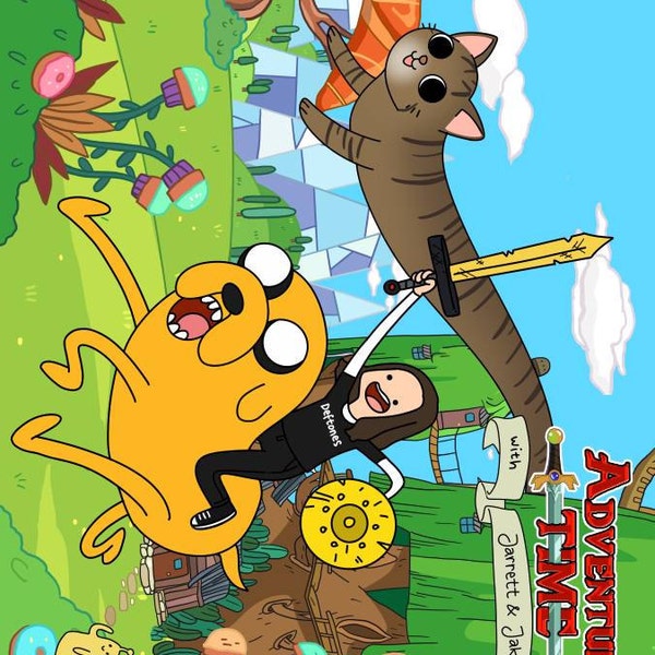 Adventure Time Cartoon Custom Portrait Illustration , Couple Family ...