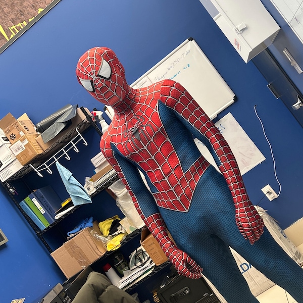 Original Spider Suit Cosplay Costume Detached Mask Tobey - Etsy