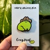 Pickle Frog Friendship Gift Hard Enamel Gold Metal Funny Amphibians ...