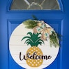 Pineapple Welcome Sign, Pineapple Decor, Pineapple Door Wreath, Summer ...