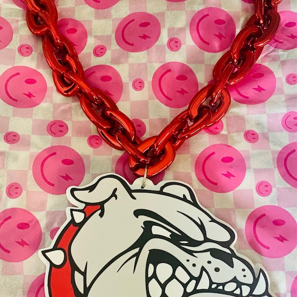 Bulldog Gold High School Mascot 3D Big Fan Chain - Etsy