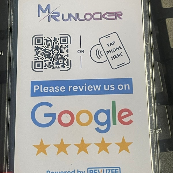 Custom Google NFC & QR Code Tap Card - Made With Your Business Logo ...