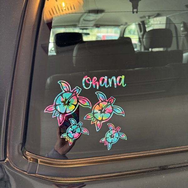 Sea Turtle Family Decal for Car, Ohana Sticker, Turtles, Ocean Child ...