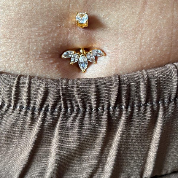 Implant Grade Titanium Hinged Gold Belly Button Clicker Ring, Dainty ...