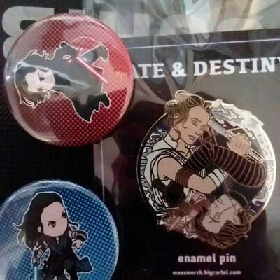 TROS Reylo Pin Rey Ben Solo Hard Enamel Pin - Etsy