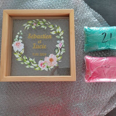 Personalized Wedding Sand Ceremony Photo Frame With Sand Unity Sand ...