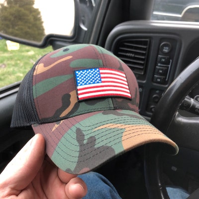 US American Flag Hat Trucker Mesh Snapback Cap Individually - Etsy
